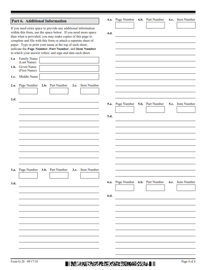 G-28 Form – Notice of Entry of Appearance as Attorney or Accredited ...