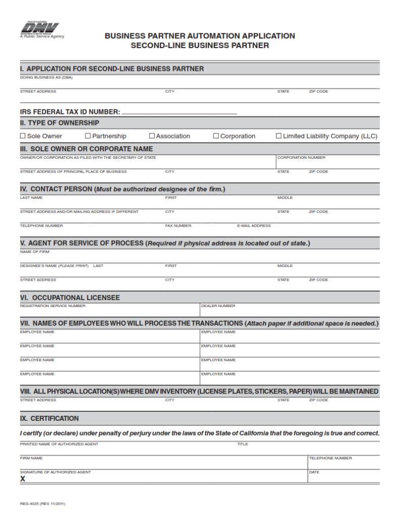 REG 4025 – Business Partner Automation Application Second-Line Business ...