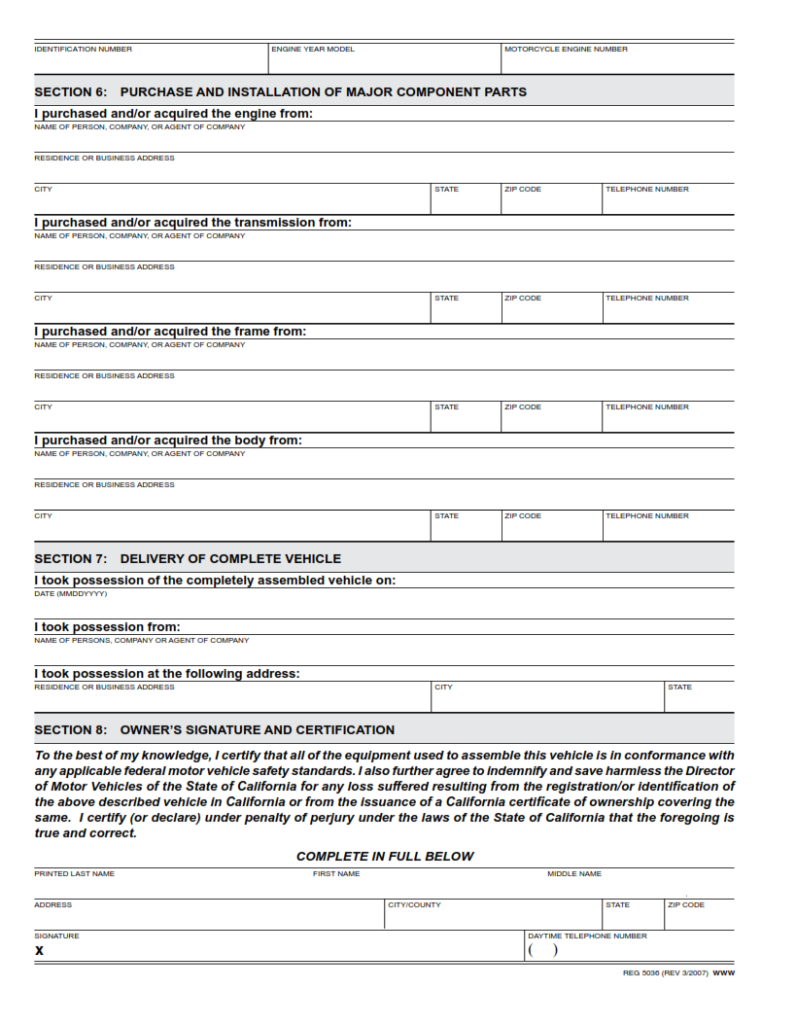 REG 5036 – Statement of Construction | Finder Doc