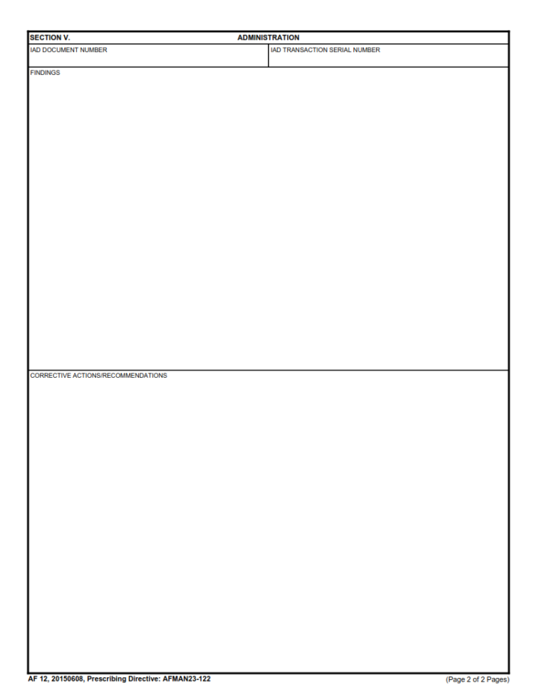 AF Form 12 – Supply Inventory Research Worksheet | Finder Doc