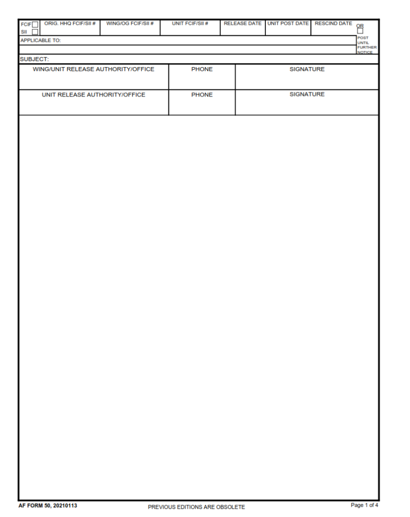 AF Form 50 – Flight Crew Information File | Finder Doc