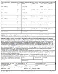 AF Form 68 – Munitions Authorization Record | Finder Doc