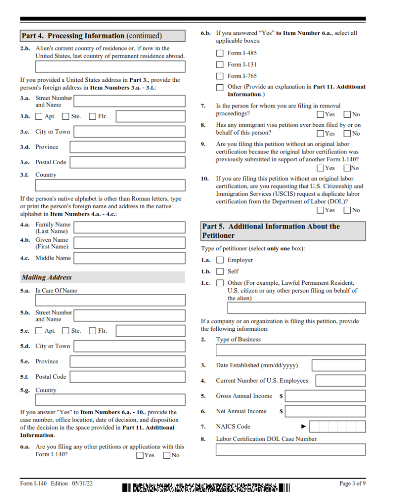 I-140 Form – Immigrant Petition for Alien Workers | Finder Doc