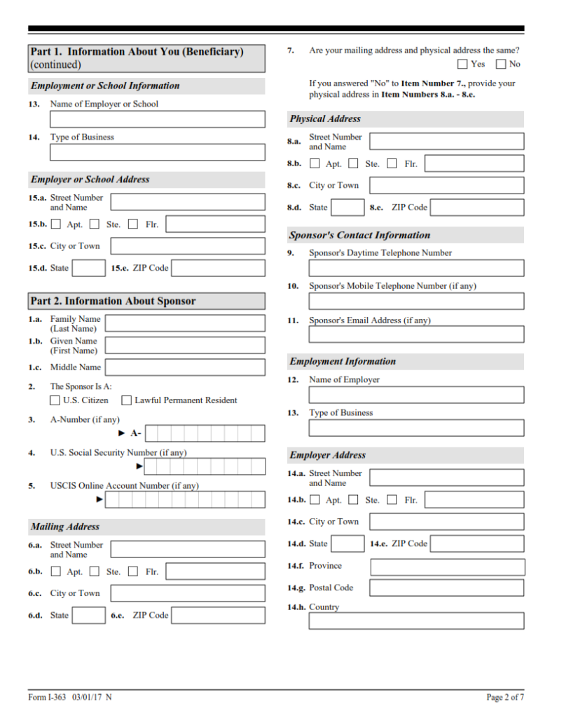 I-363 Form – Request to Enforce Affidavit of Financial Support and ...
