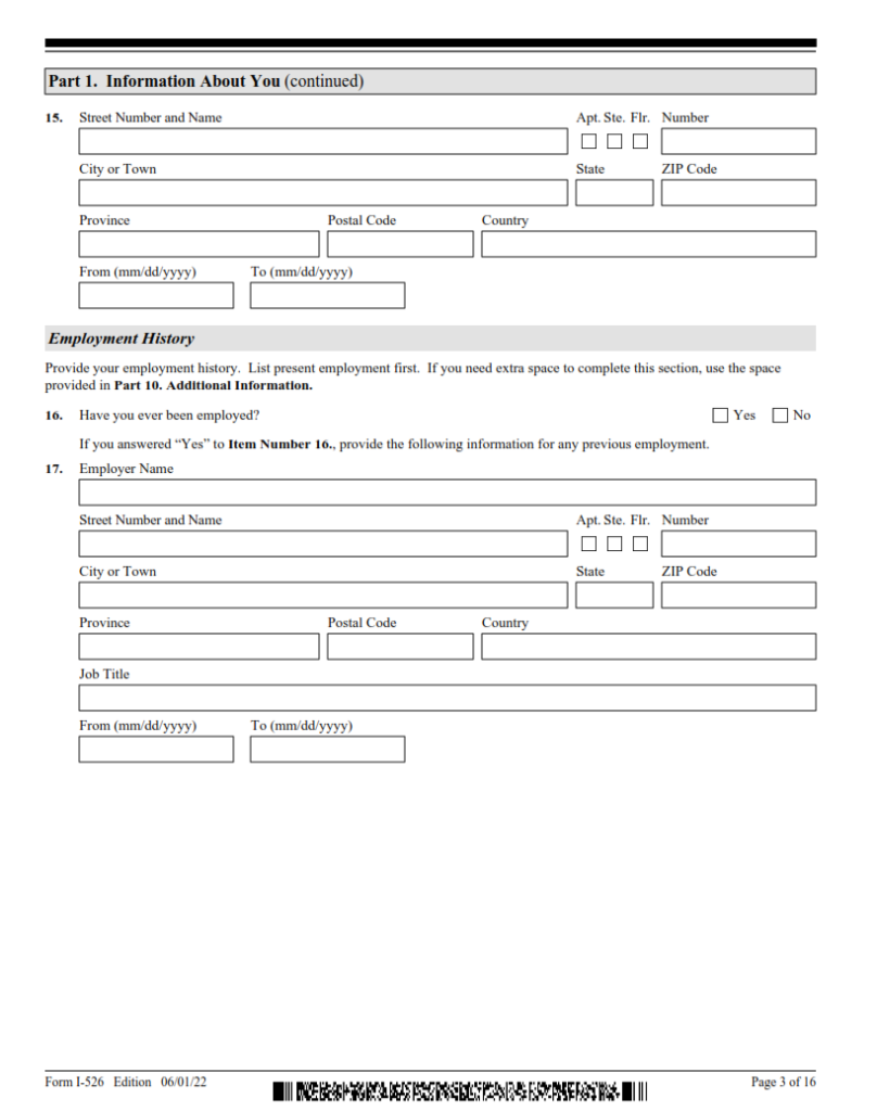 I-526 Form – Immigrant Petition by Standalone Investor | Finder Doc