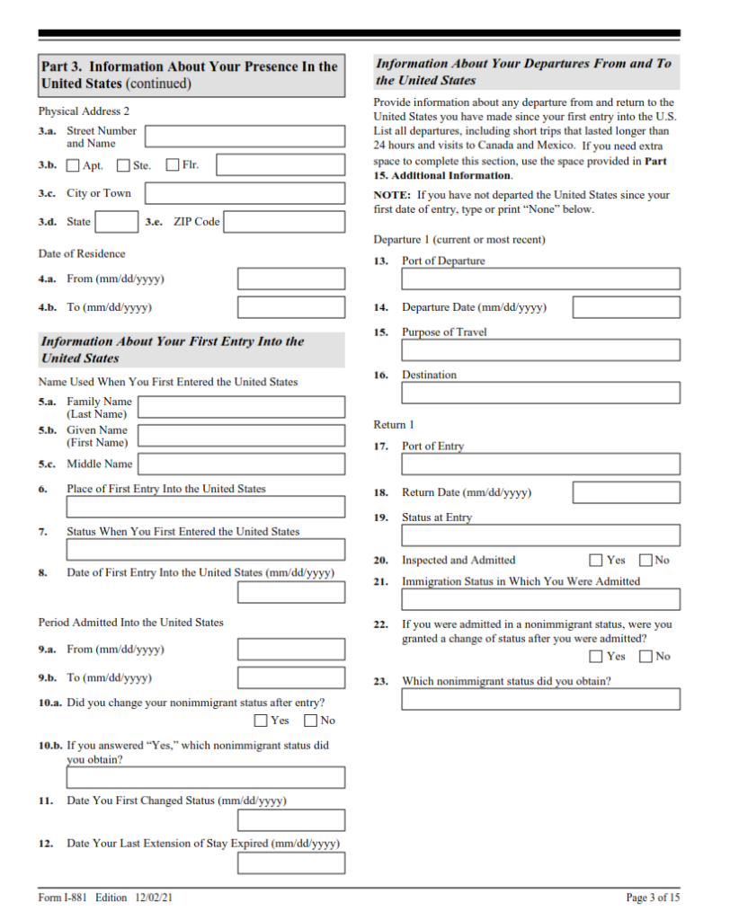 I-881 Form – Application for Suspension of Deportation or Special Rule ...