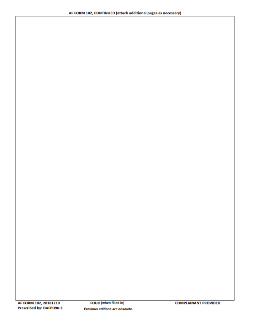 AF Form 102 – Inspector General Complaint Form | Finder Doc AF Form 102 – Inspector General Complaint Form | Finder Doc