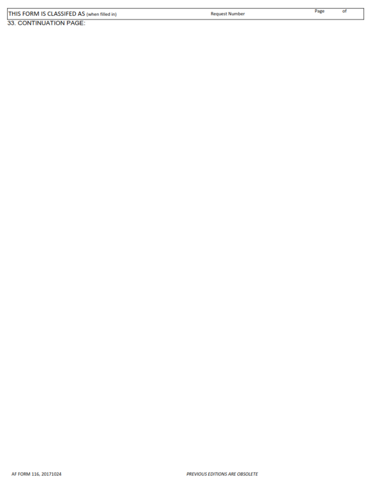 AF Form 116 – Request For Deviation From Security Criteria | Finder Doc