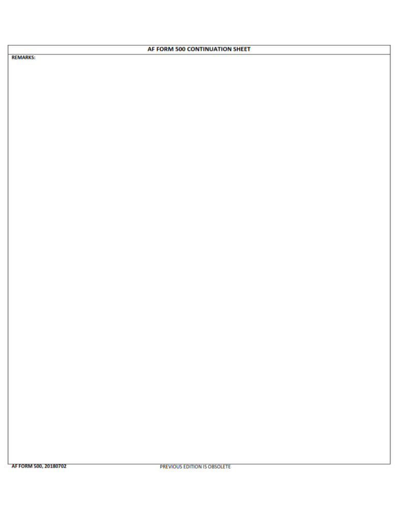 AF Form 500 – Daily And Weekly Fuel Record | Finder Doc