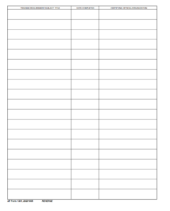 AF Form 1381 – Usaf Certification Of Air Crew Training | Finder Doc