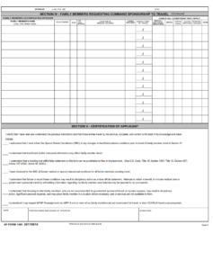 AF Form 1466 – Request For Family Member’s Medical And Education ...